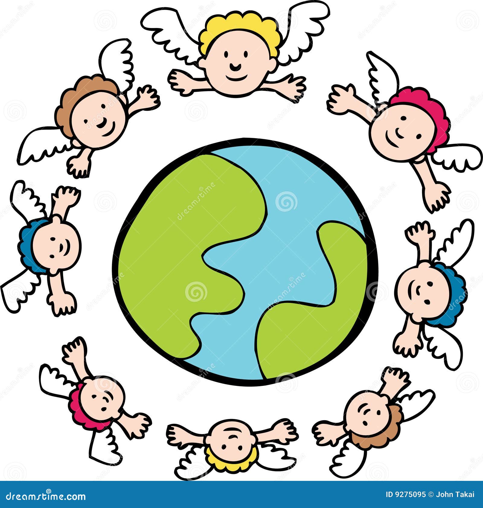 Protecting Angels stock vector. Illustration of element - 9275095