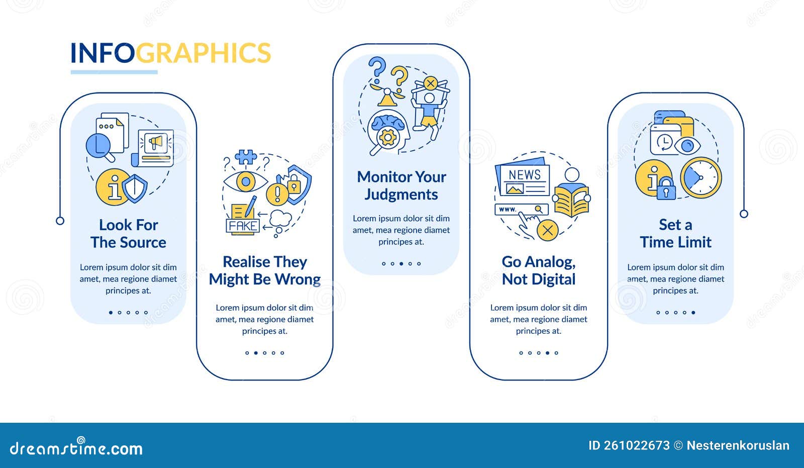 Protecting Brain from Bad News Rectangle Infographic Template Stock ...