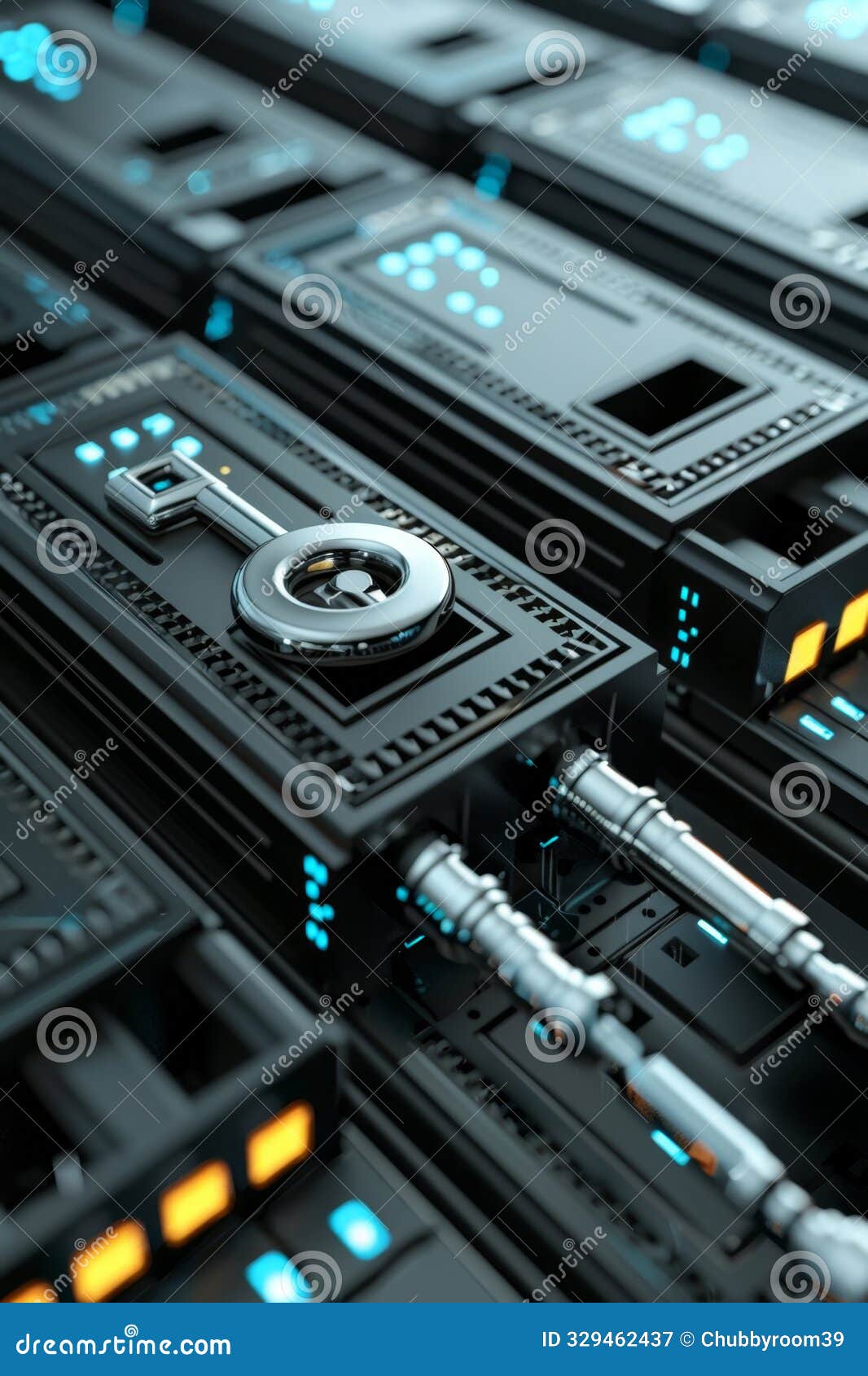 Protecting Data with Encryption Key for Secure Access Control Stock ...