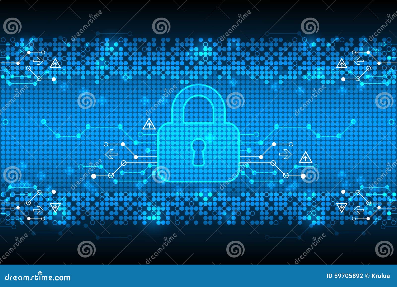 Protecting Digital Encoding Stock Vector Illustration Of Safe Protect 59705892