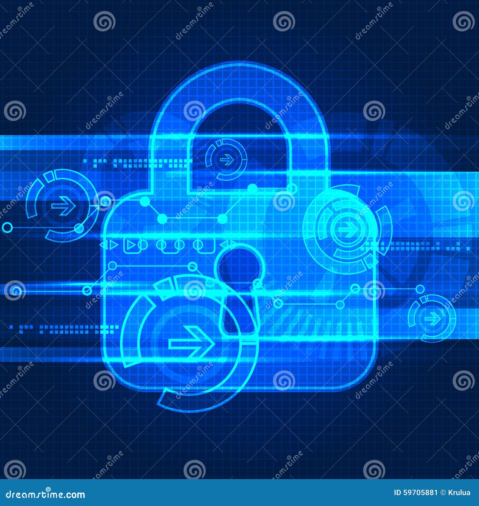 Protecting Digital Encoding. Cartoon Vector | CartoonDealer.com #59705963