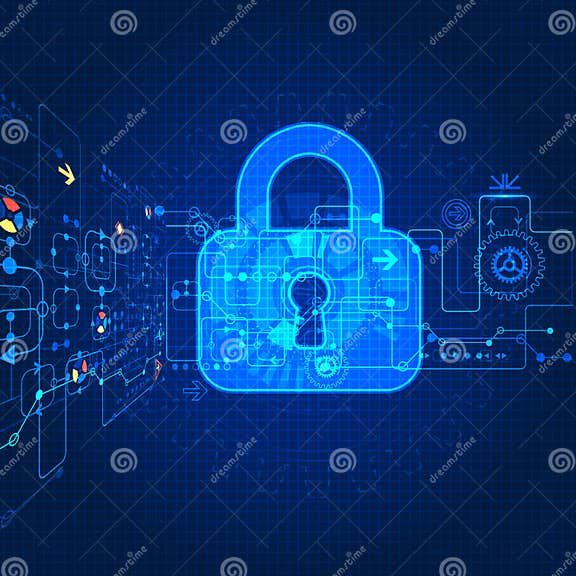 Protecting Digital Encoding. Stock Vector - Illustration of background, safety: 59705890