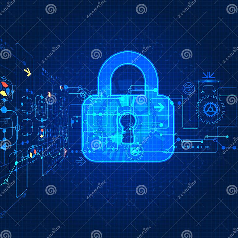 Protecting Digital Encoding. Stock Vector - Illustration of background, safety: 59705890