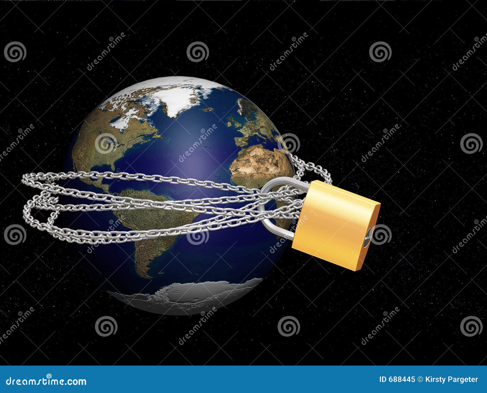 Protecting the Earth stock illustration. Illustration of link - 688445