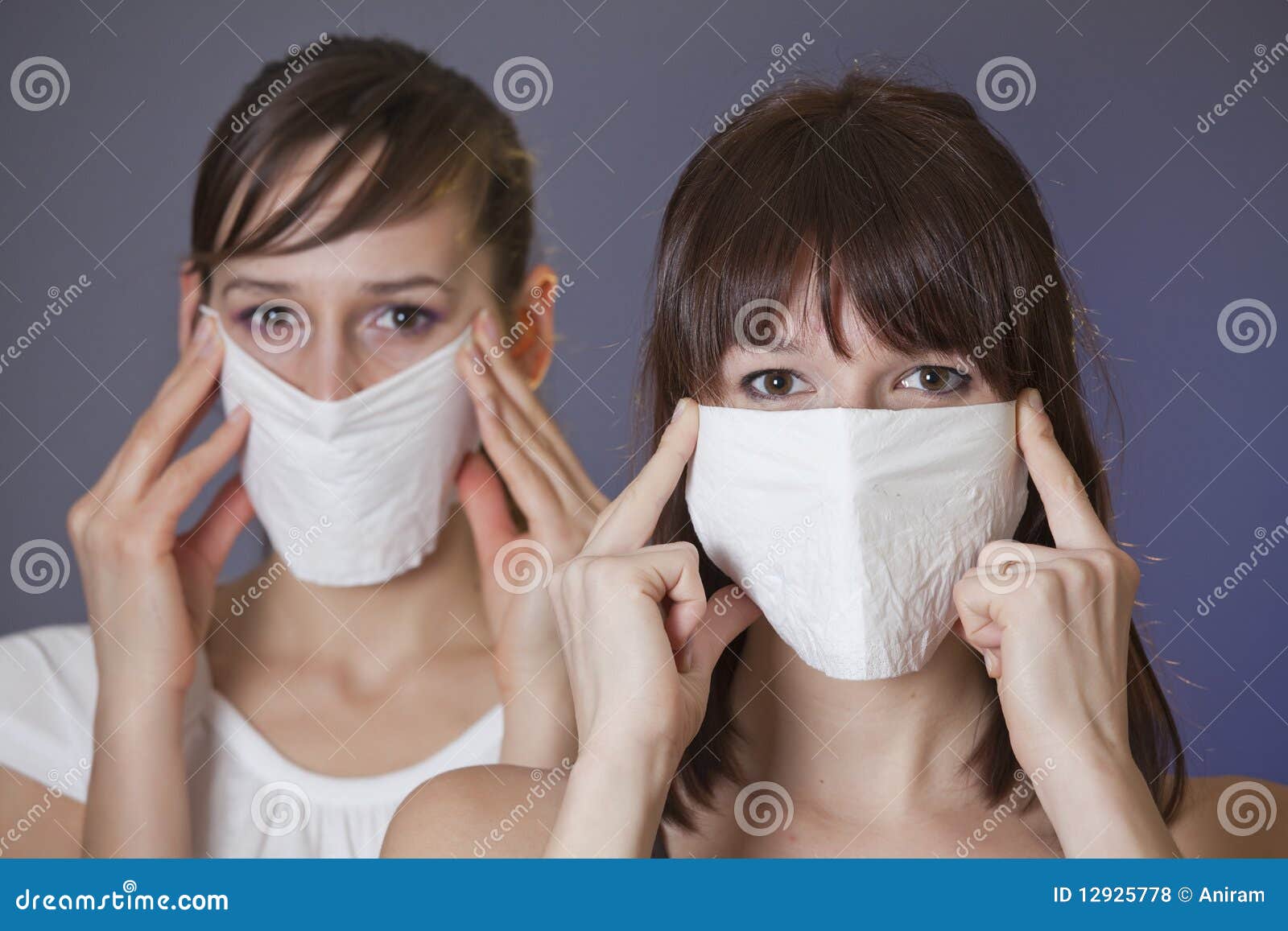 Protecting Face with Handkerchief Stock Photo - Image of epidemic, face ...
