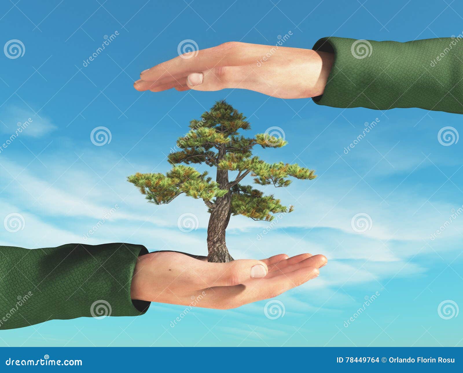 Protecting the forest stock illustration. Illustration of garden - 78449764