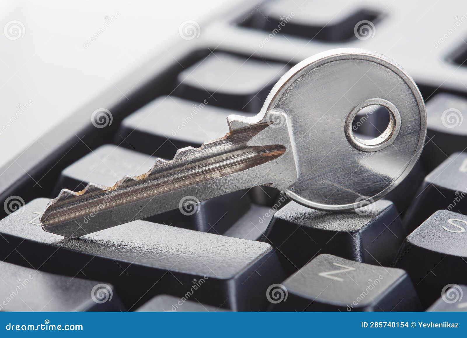 Protecting Personal Data and Money , Key on Computer Keyboard Stock ...