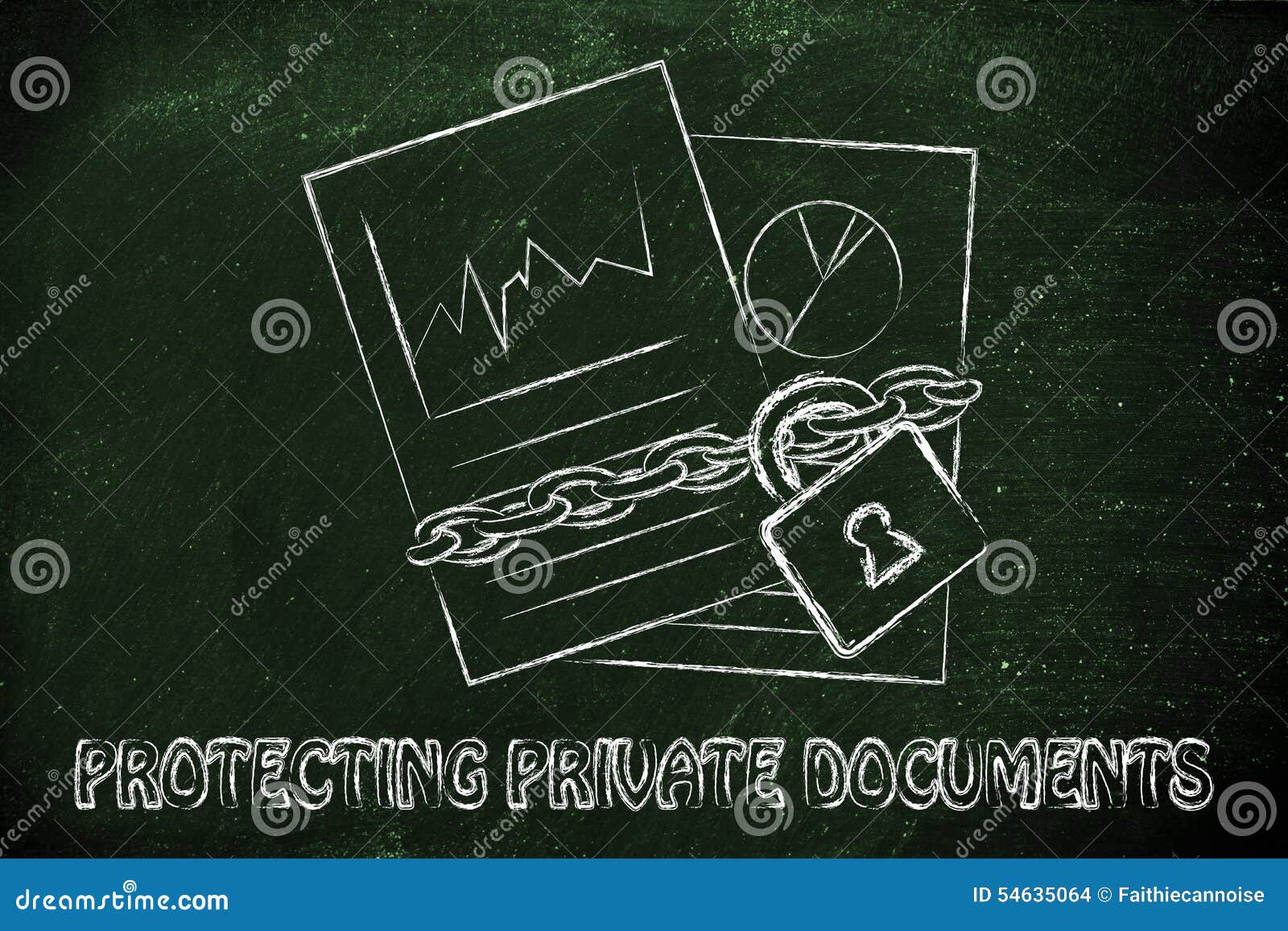 Protecting Private Documents: Illustration with Chained Pages Stock ...
