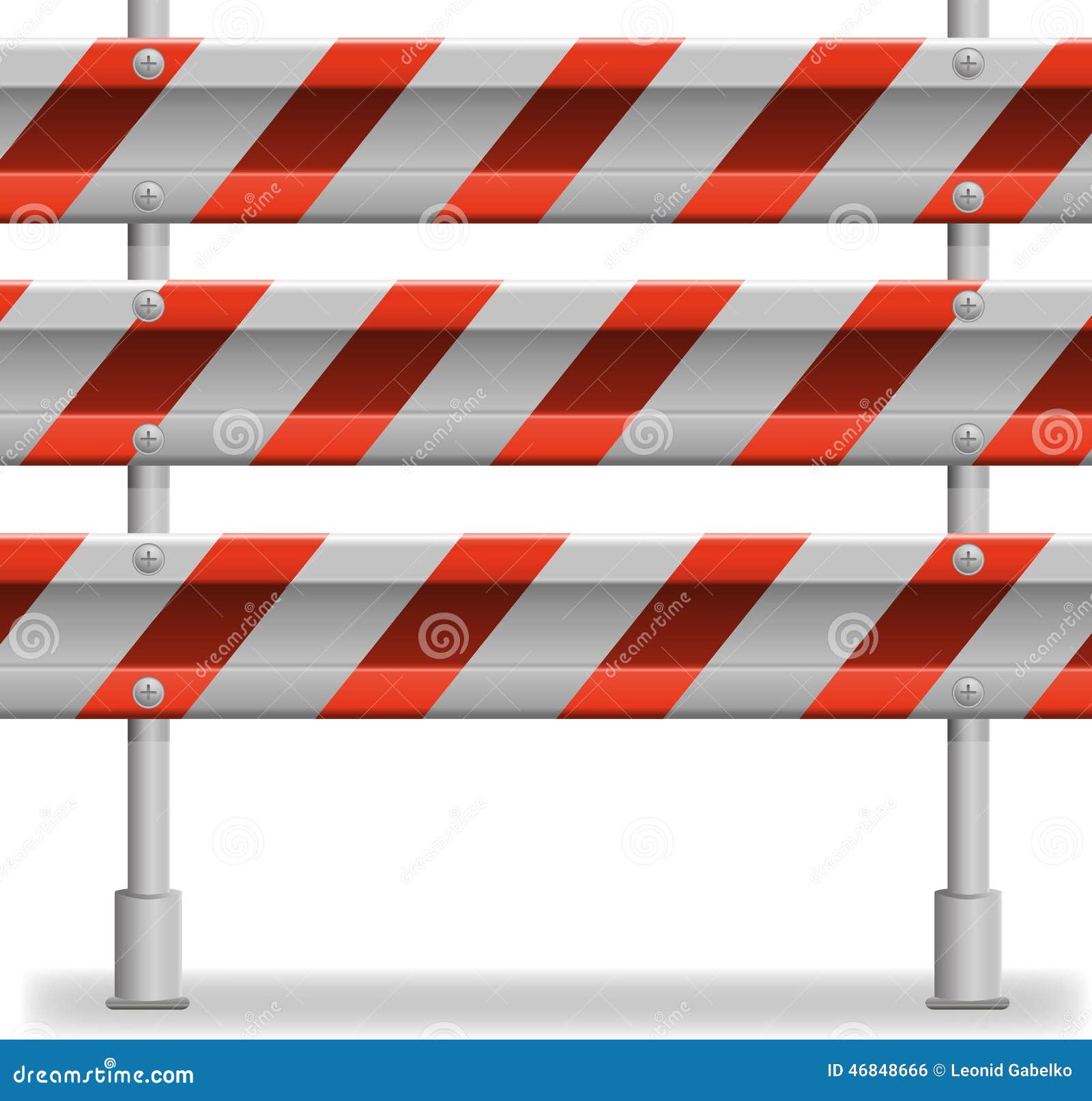 Set Road Barrier, Traffic Sign, Exclamation Mark In Triangle ...
