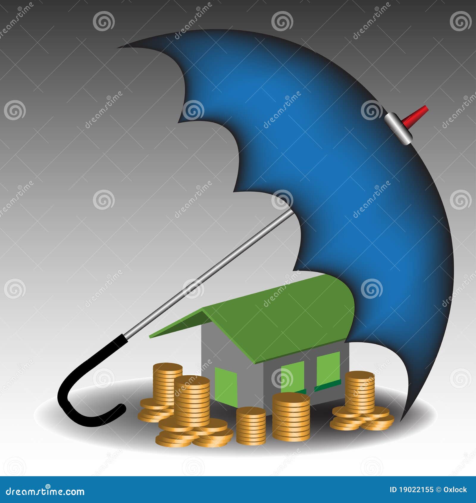 Protecting savings stock vector. Illustration of estate - 19022155
