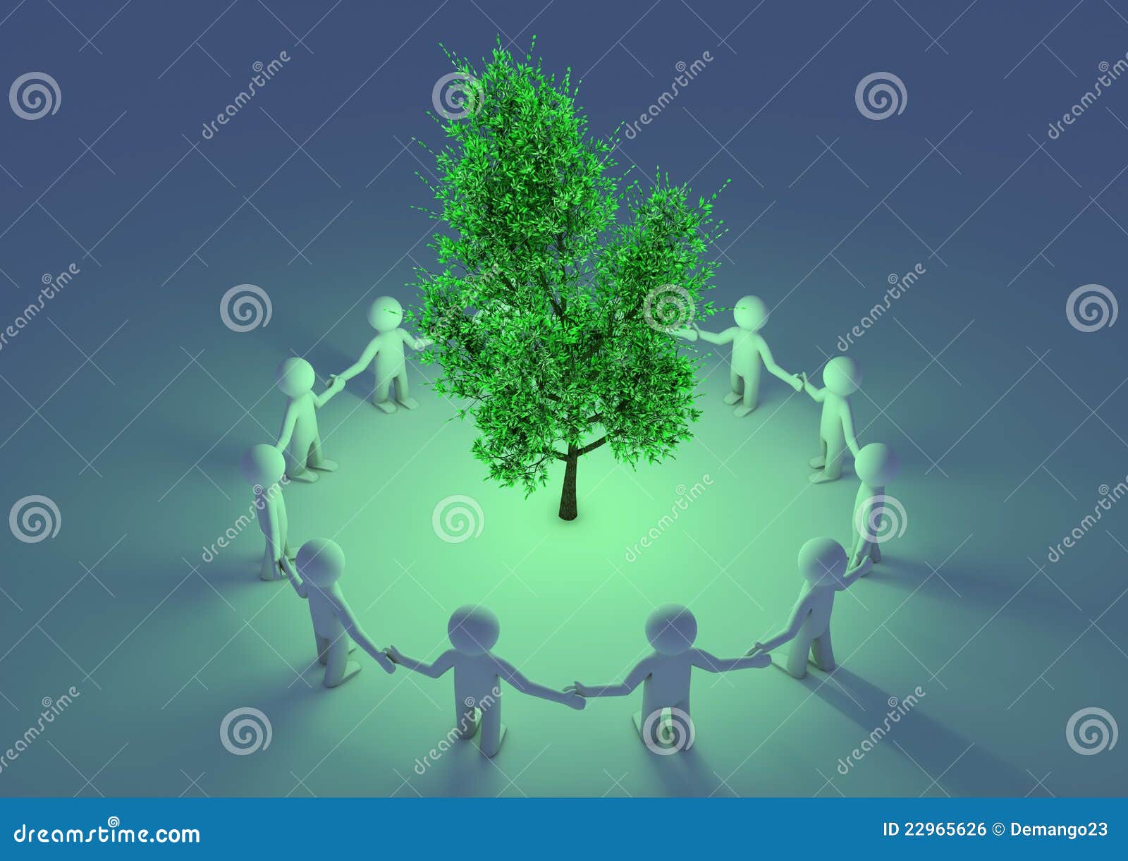 Protecting the tree stock illustration. Illustration of tree - 22965626