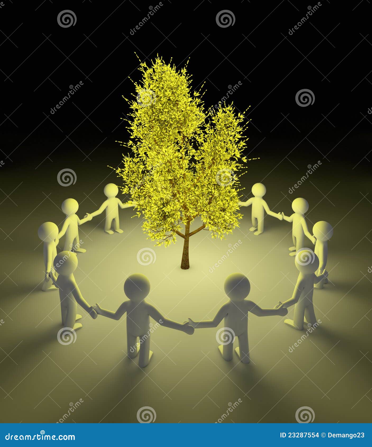 Protecting the tree stock illustration. Illustration of magical - 23287554