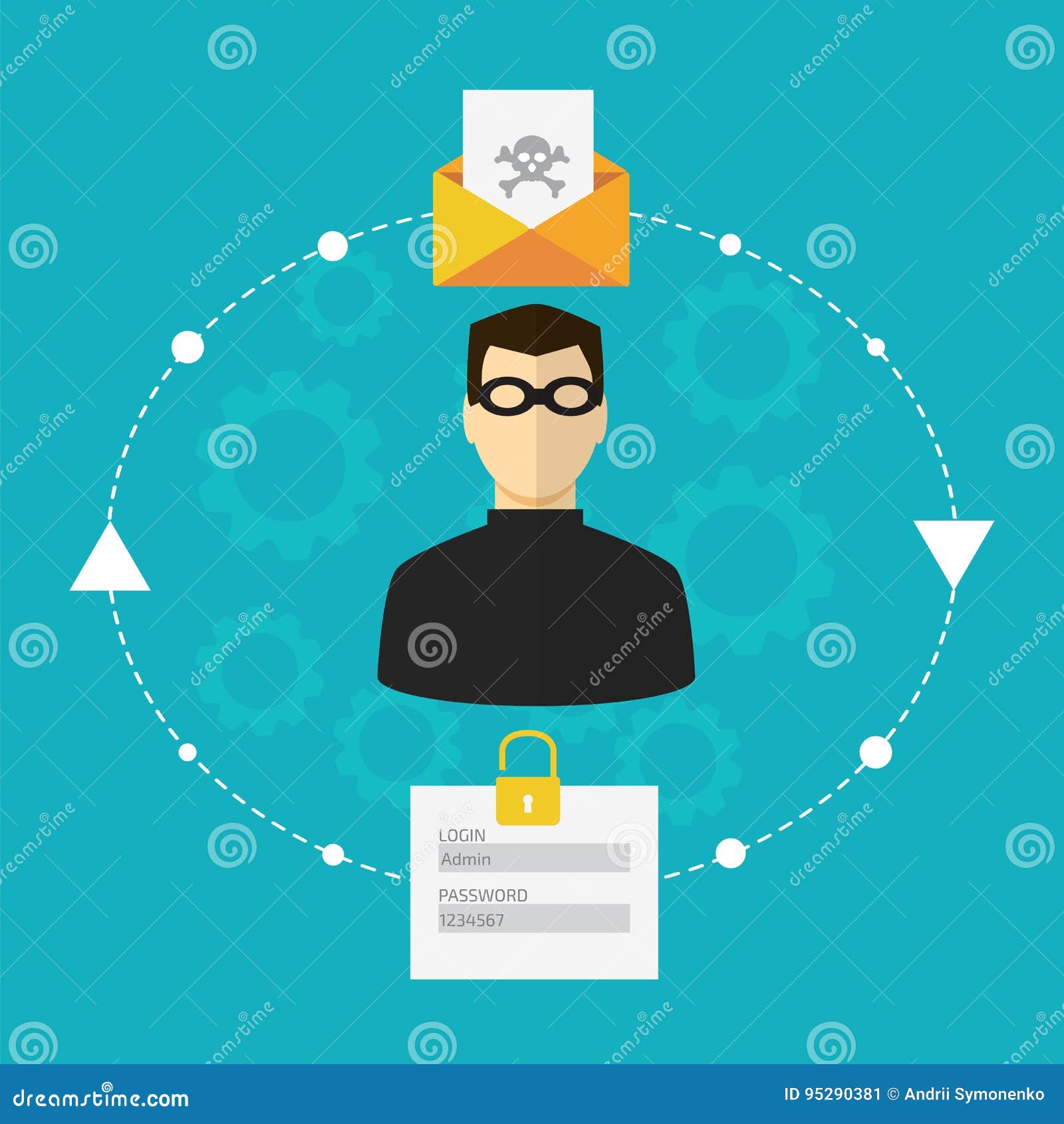 Protection Against Hacker Concept. Vector Illustration Stock Vector ...