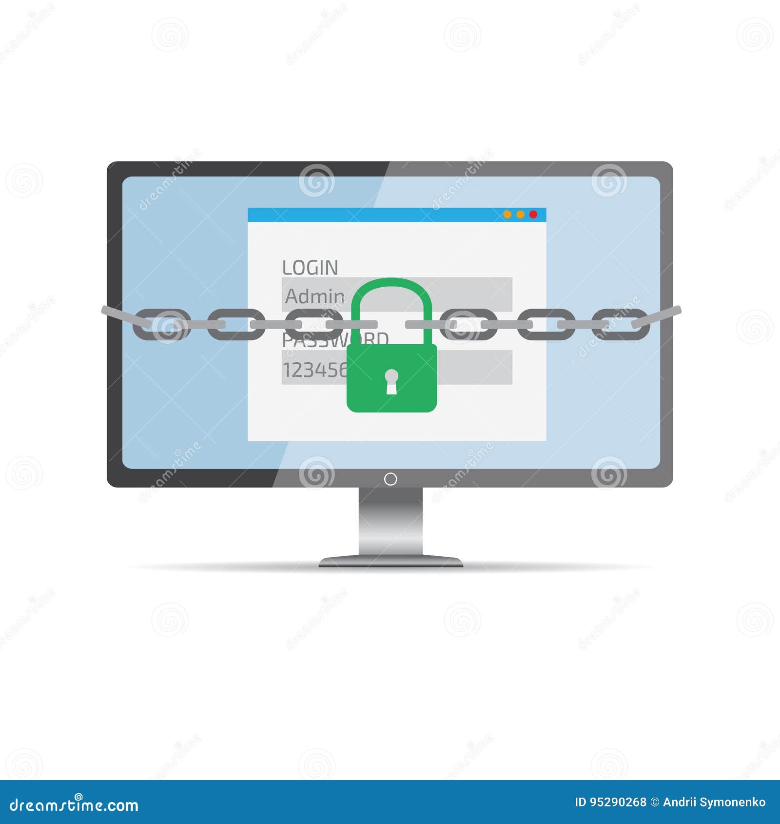 Protection Against Hacker Concept. Vector Illustration Stock Vector ...