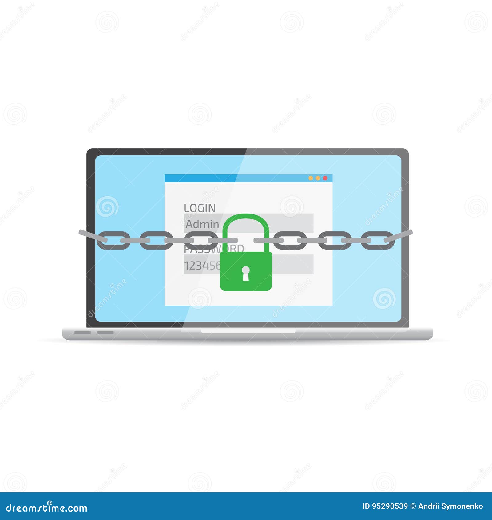 Protection Against Hacker Concept. Vector Illustration Stock Vector ...