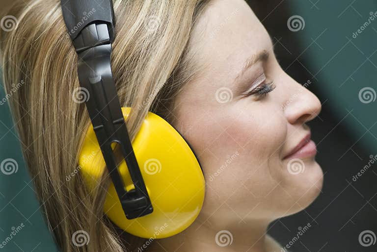 Protection against noise. stock image. Image of protector - 1713017