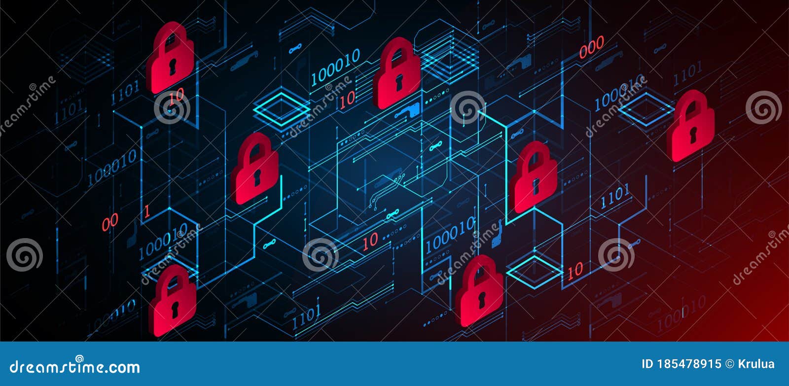 Protection Background. Technology Security, Encode And Decrypt Cartoon ...