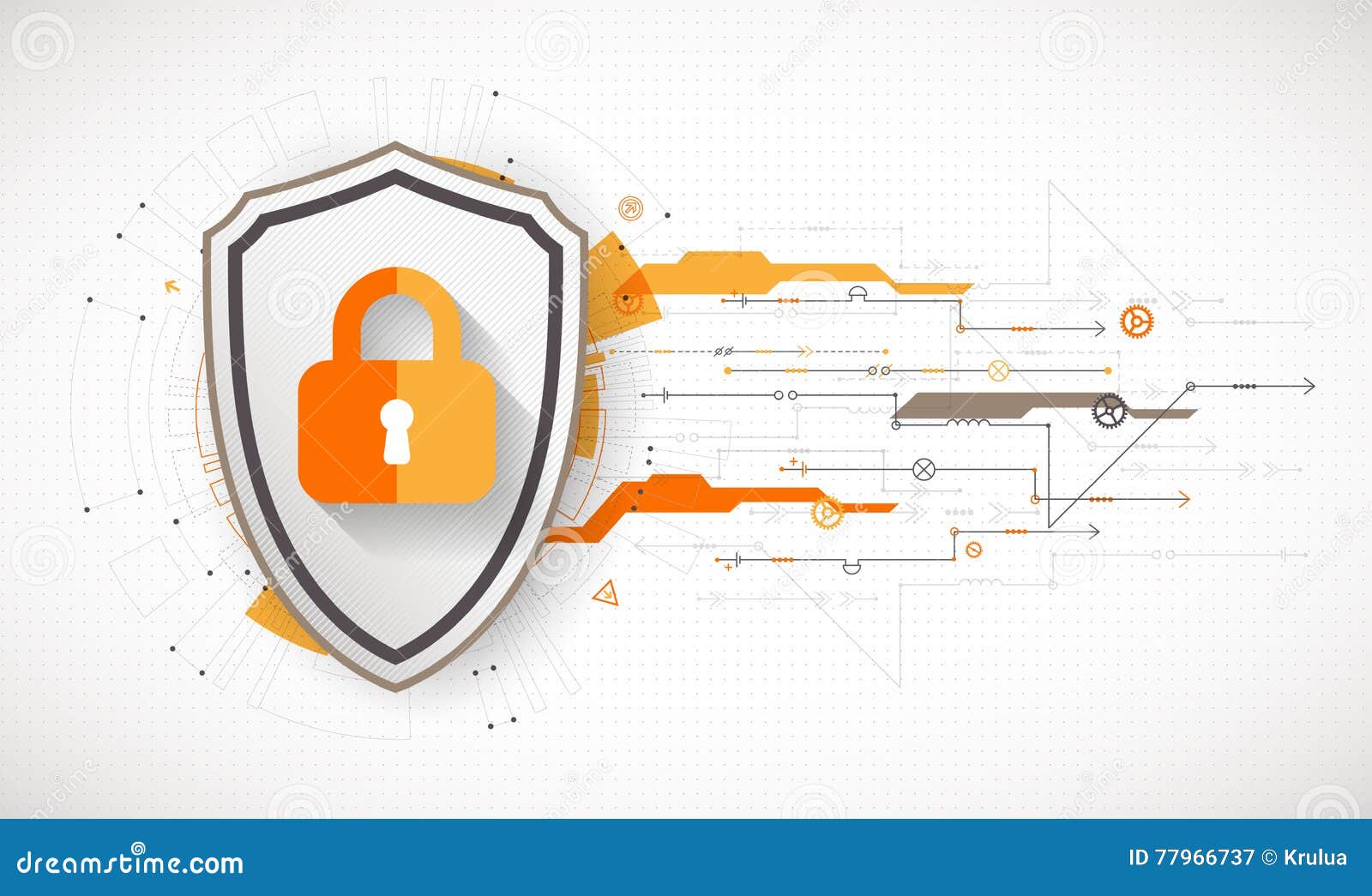 Protection Background. Technology Security, Encode And Decrypt. Stock Illustration ...