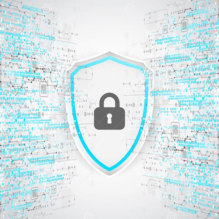 Protection Background. Technology Security, Encode and Decrypt. Stock ...