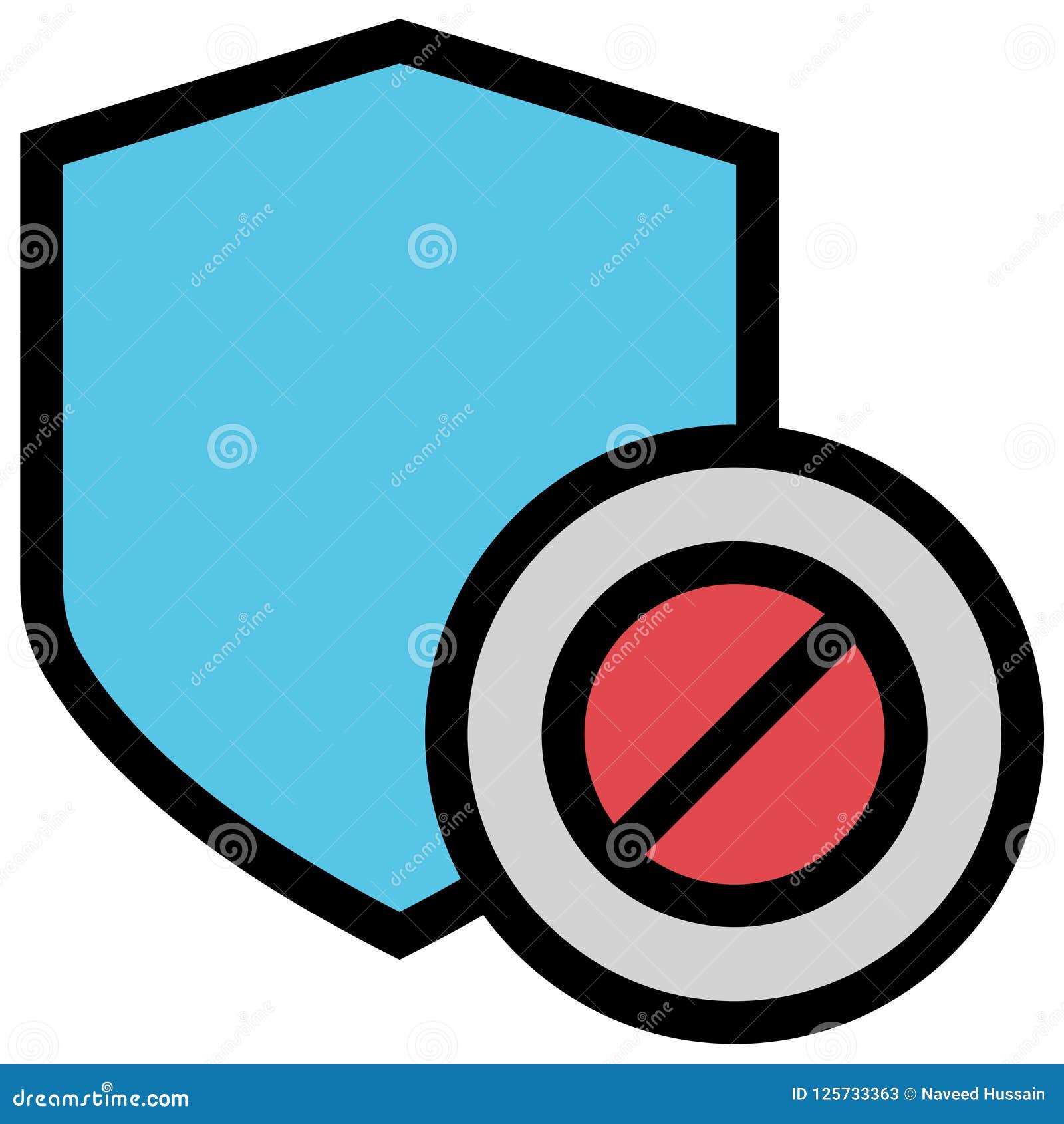 Protection Block Color Line Icon Stock Illustration - Illustration of ...