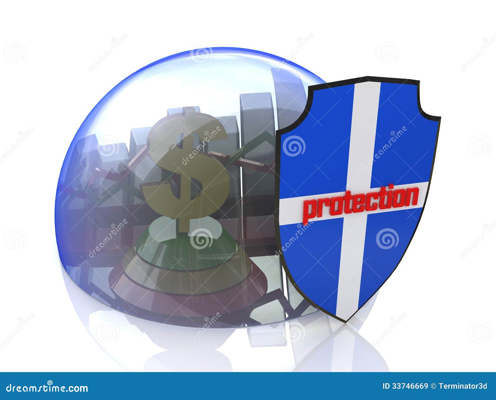 Protection of business stock illustration. Illustration of dimensional ...