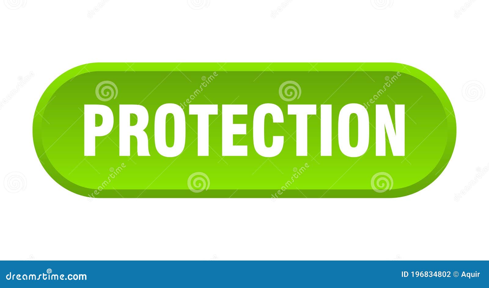 Protection button stock vector. Illustration of green - 196834802