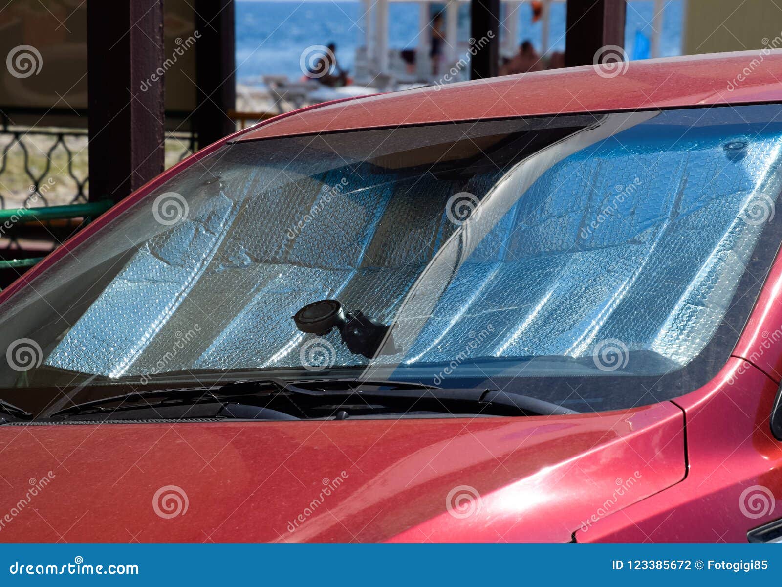 Protection of the Car Panel from Direct Sunlight. Sun Reflector ...
