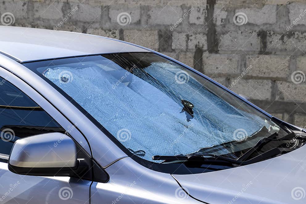 Protection of the Car Panel from Direct Sunlight. Sun Reflector ...