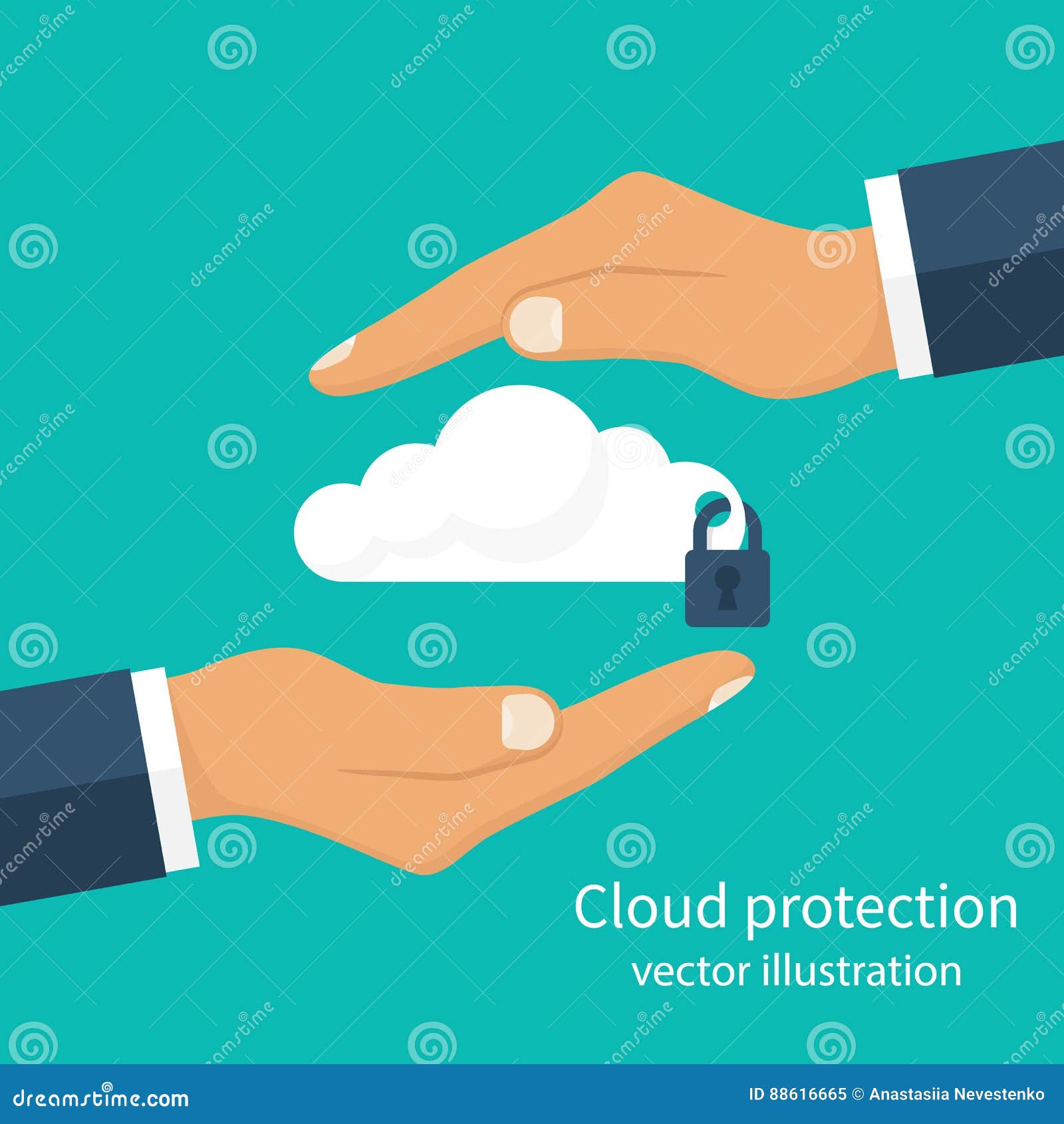 Protection cloud storage stock vector. Illustration of protect - 88616665