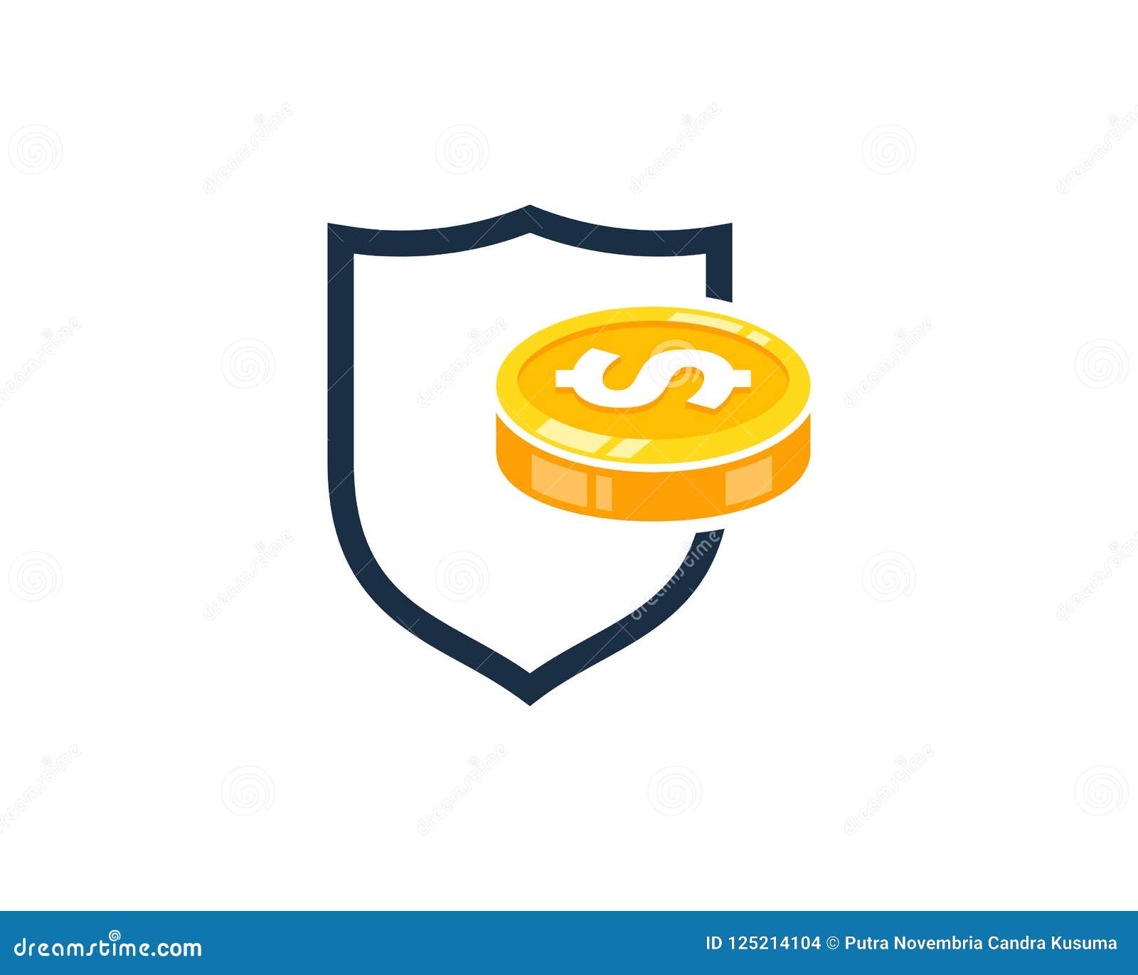 Protection Coin Logo Icon Design Stock Vector - Illustration of design ...