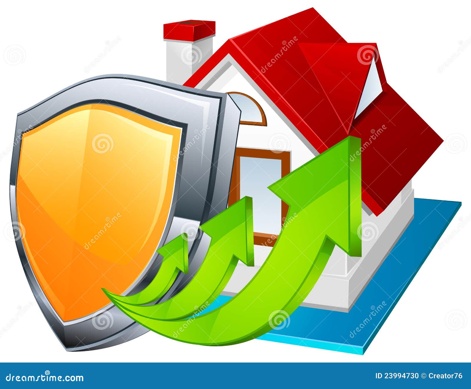 Protection concept stock illustration. Illustration of estate - 23994730