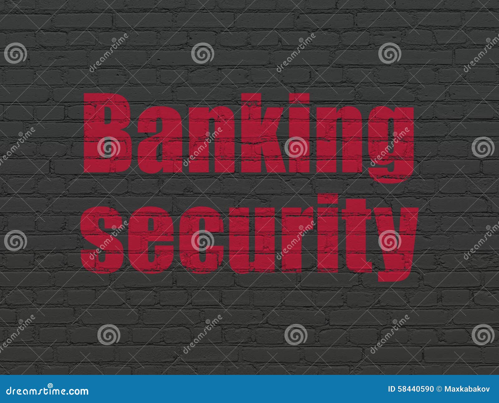Protection Concept: Banking Security on Wall Stock Illustration ...