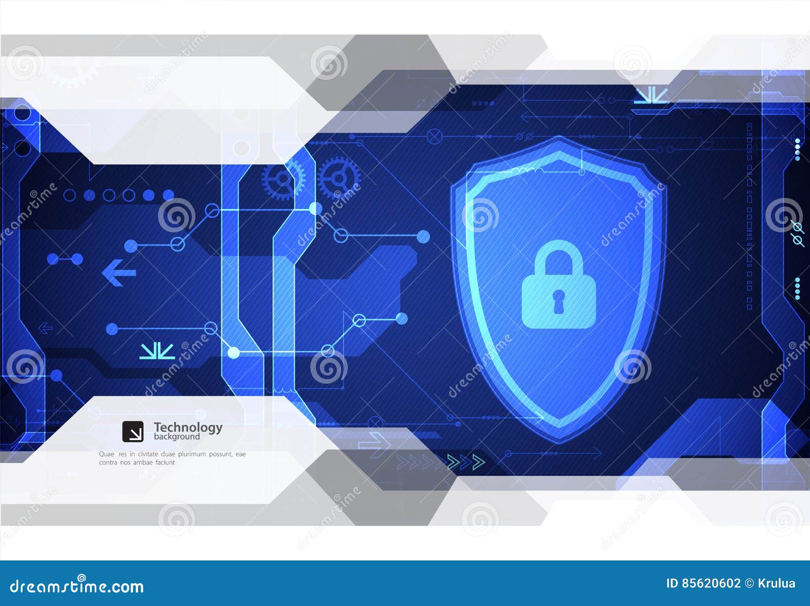 Protection Concept of Digital and Technological Background. Stock ...