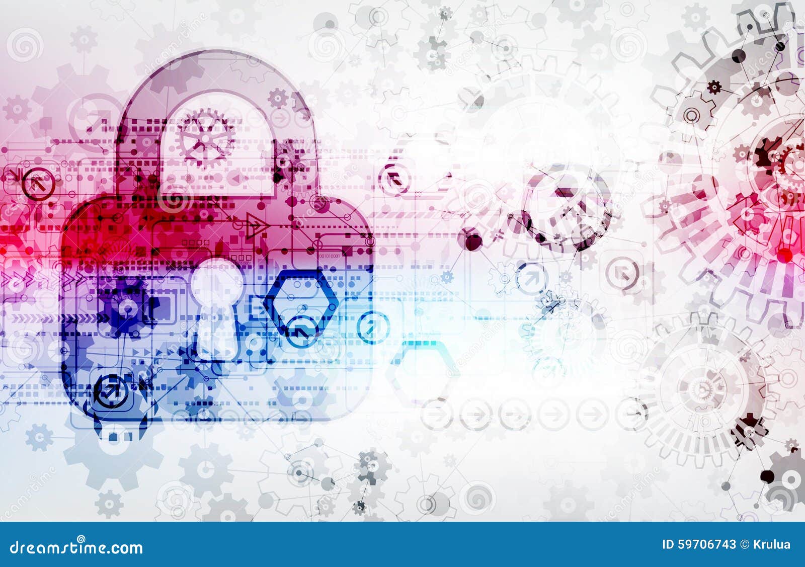 Protection Concept of Digital and Technological. Stock Vector ...