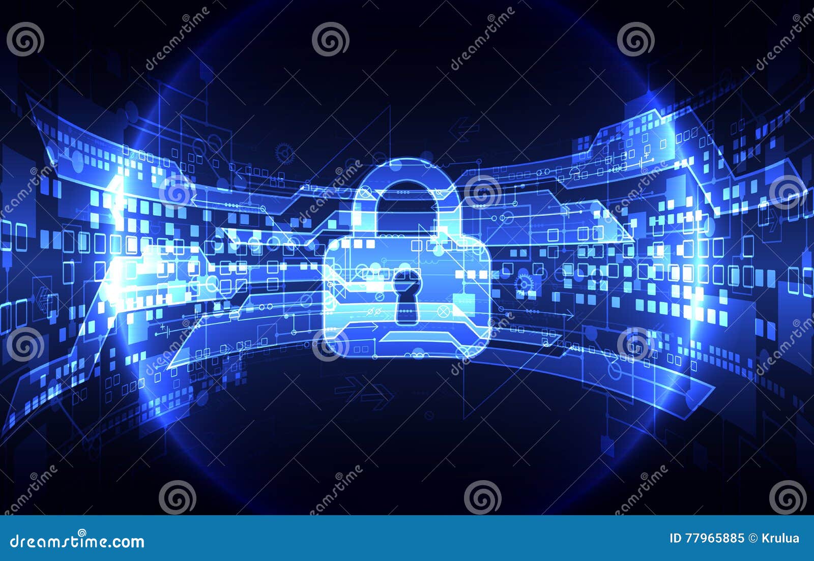 Protection Concept of Digital and Technological. Stock Vector ...