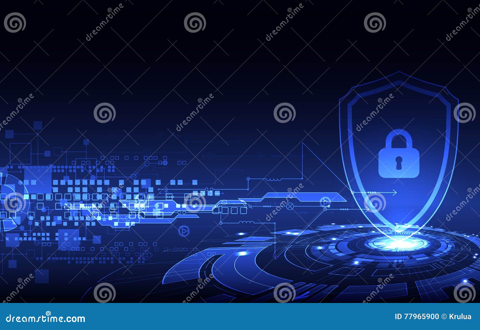 Protection Concept of Digital and Technological. Stock Vector ...
