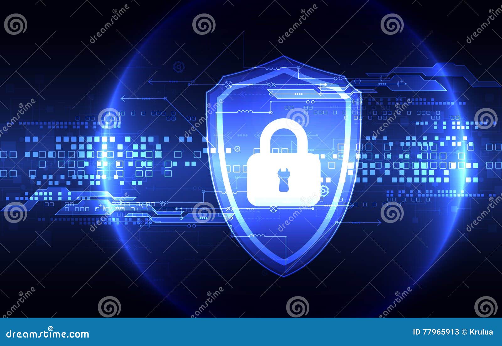 Protection Concept of Digital and Technological. Stock Vector ...