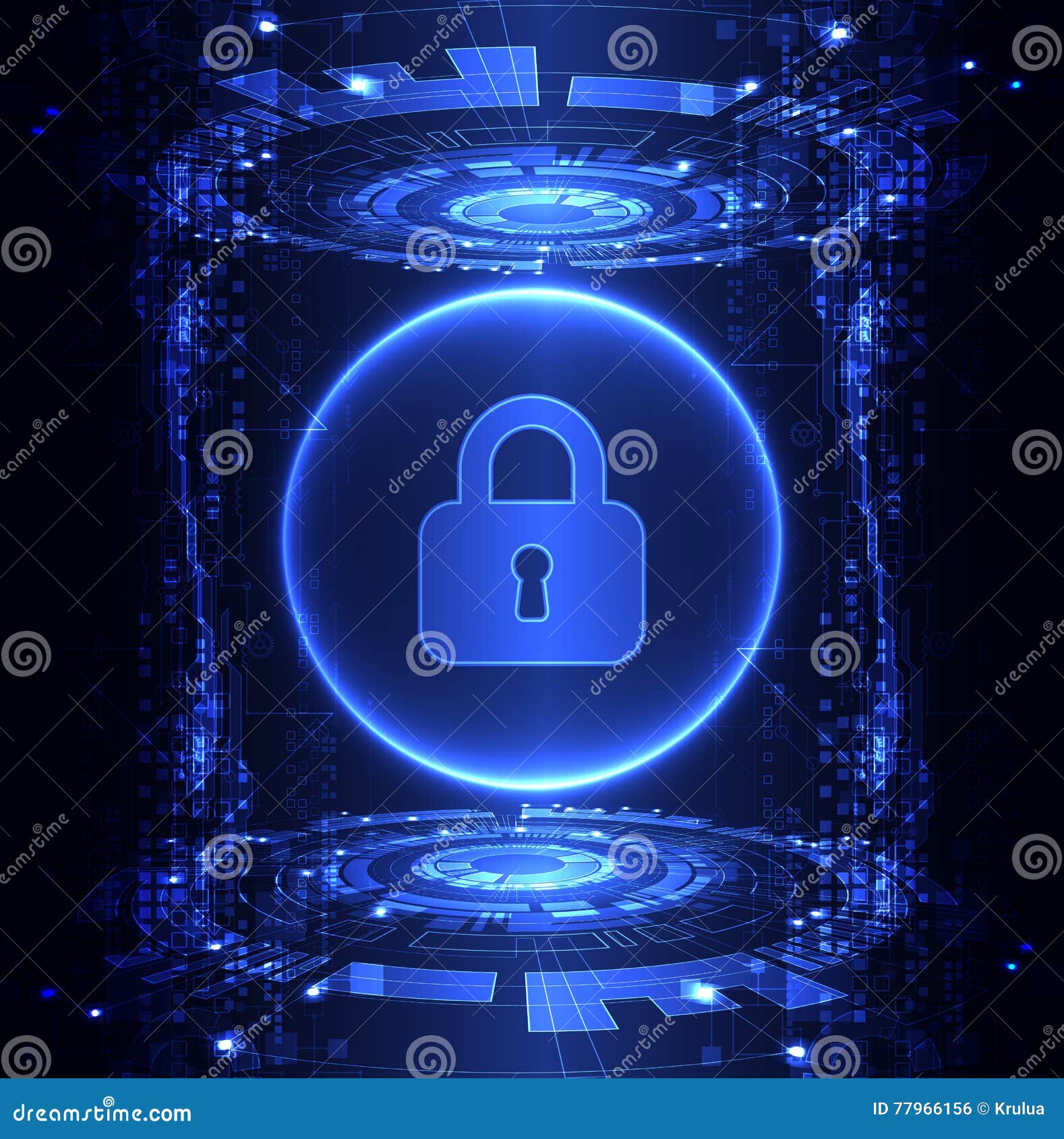 Protection Concept of Digital and Technological. Stock Vector ...