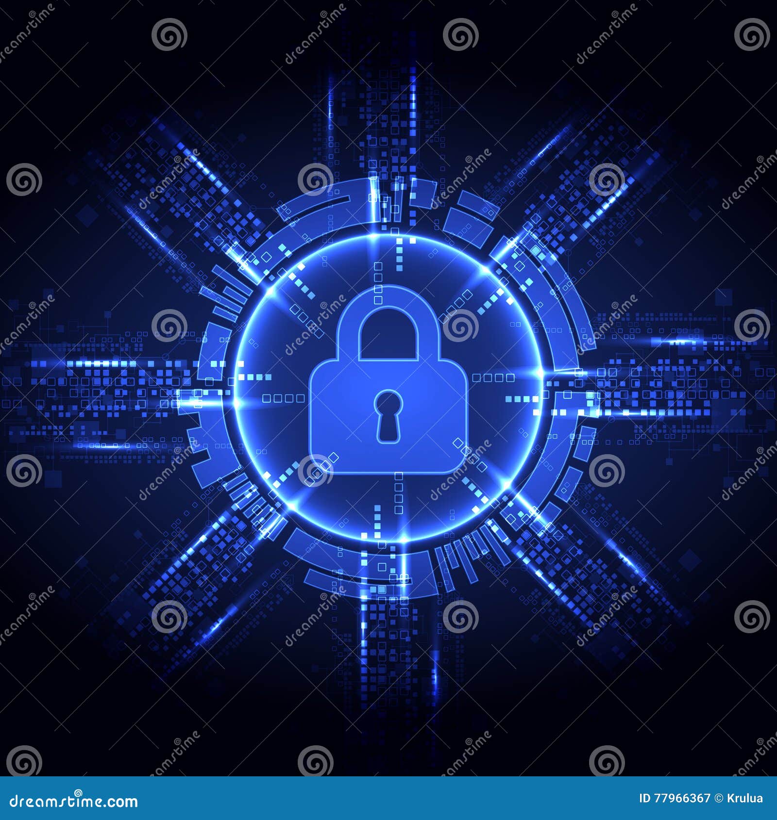 Protection Concept of Digital and Technological. Stock Vector ...