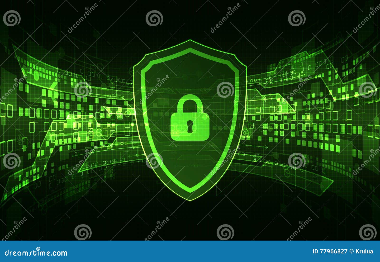 Protection Concept Of Digital And Technological Stock Vector