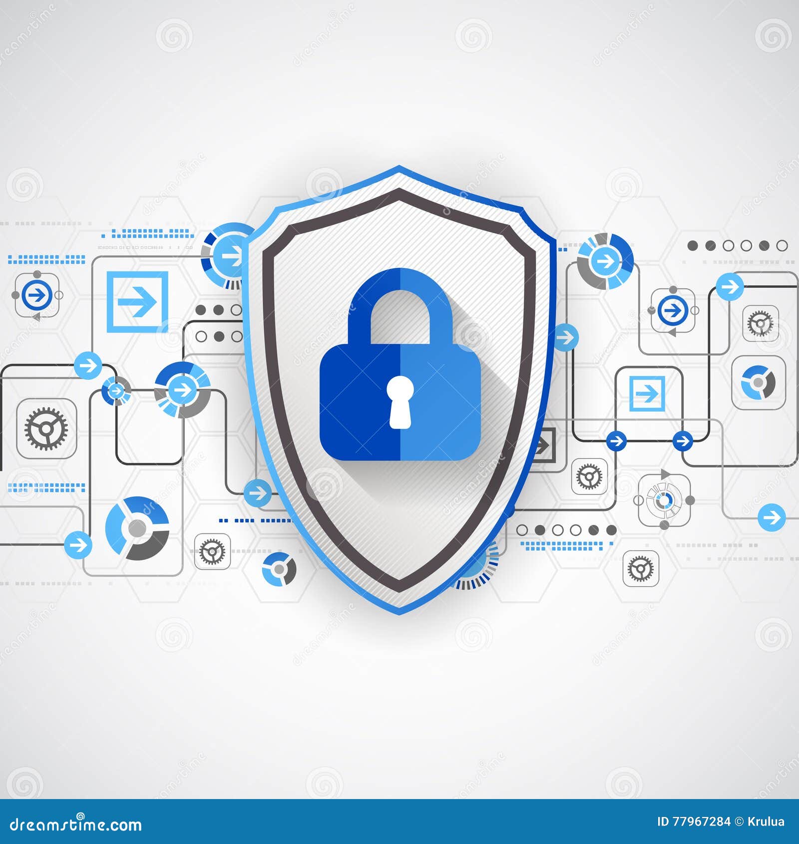 Protection Concept of Digital and Technological. Stock Vector ...