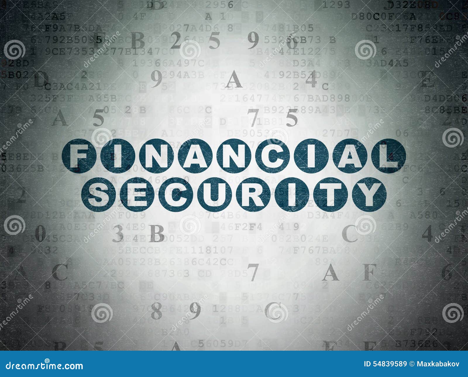 Protection Concept: Financial Security on Digital Stock Illustration ...
