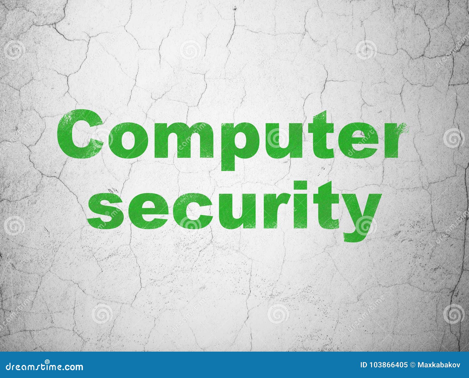 Protection Concept: Computer Security on Wall Background Stock ...