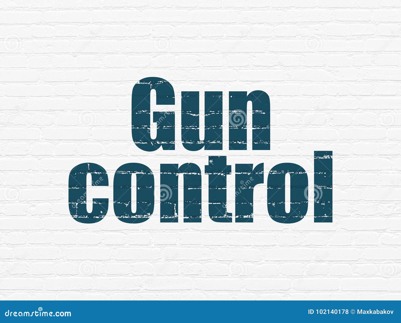Protection Concept: Gun Control on Wall Background Stock Illustration ...
