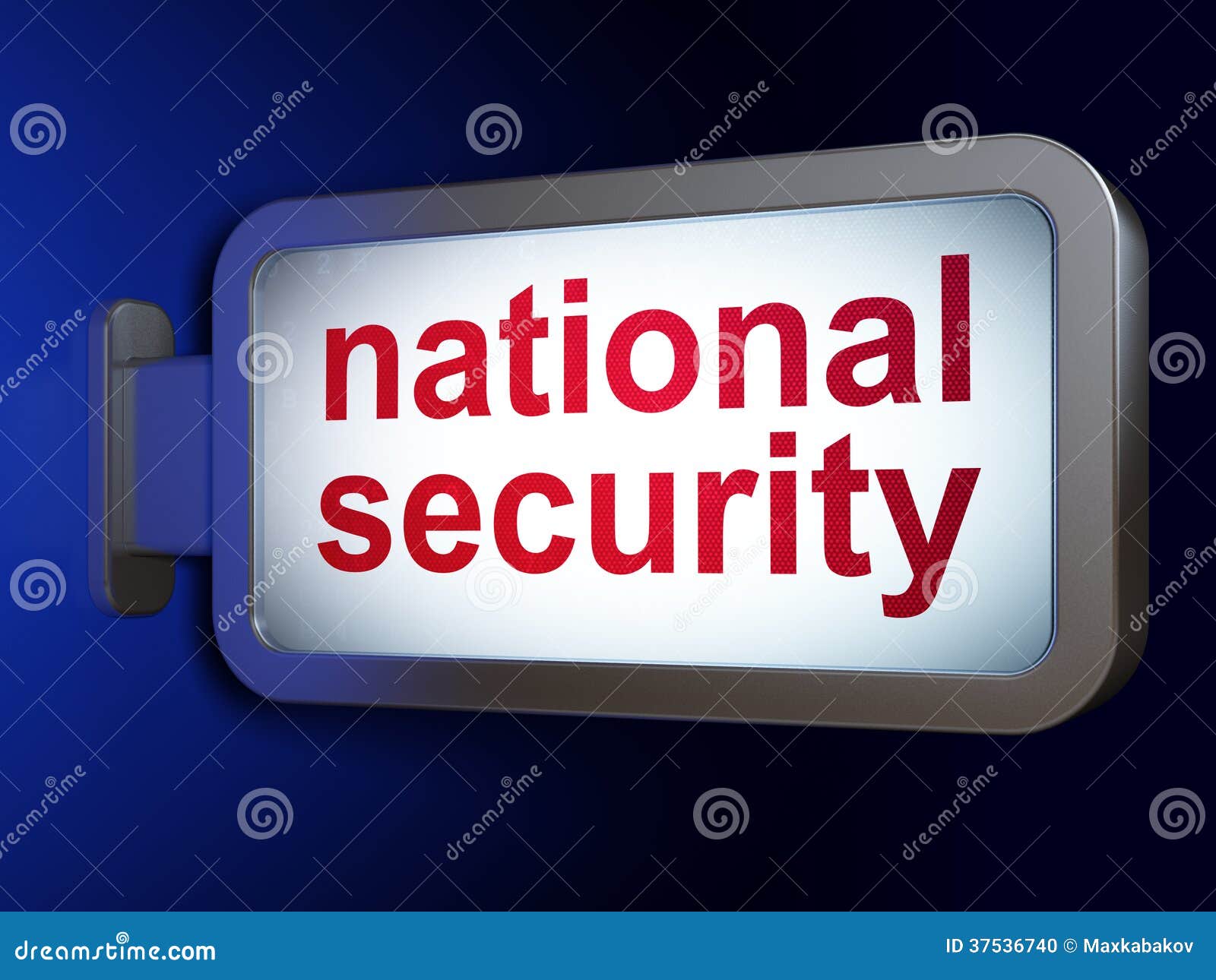 Protection Concept: National Security on Billboard Stock Illustration ...
