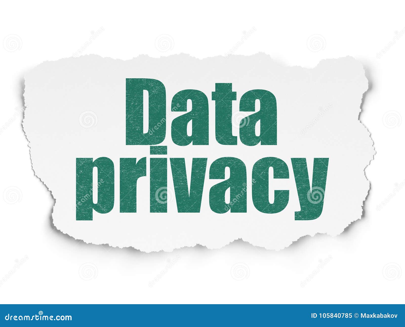 Protection Concept: Data Privacy On Torn Paper Background Stock ...