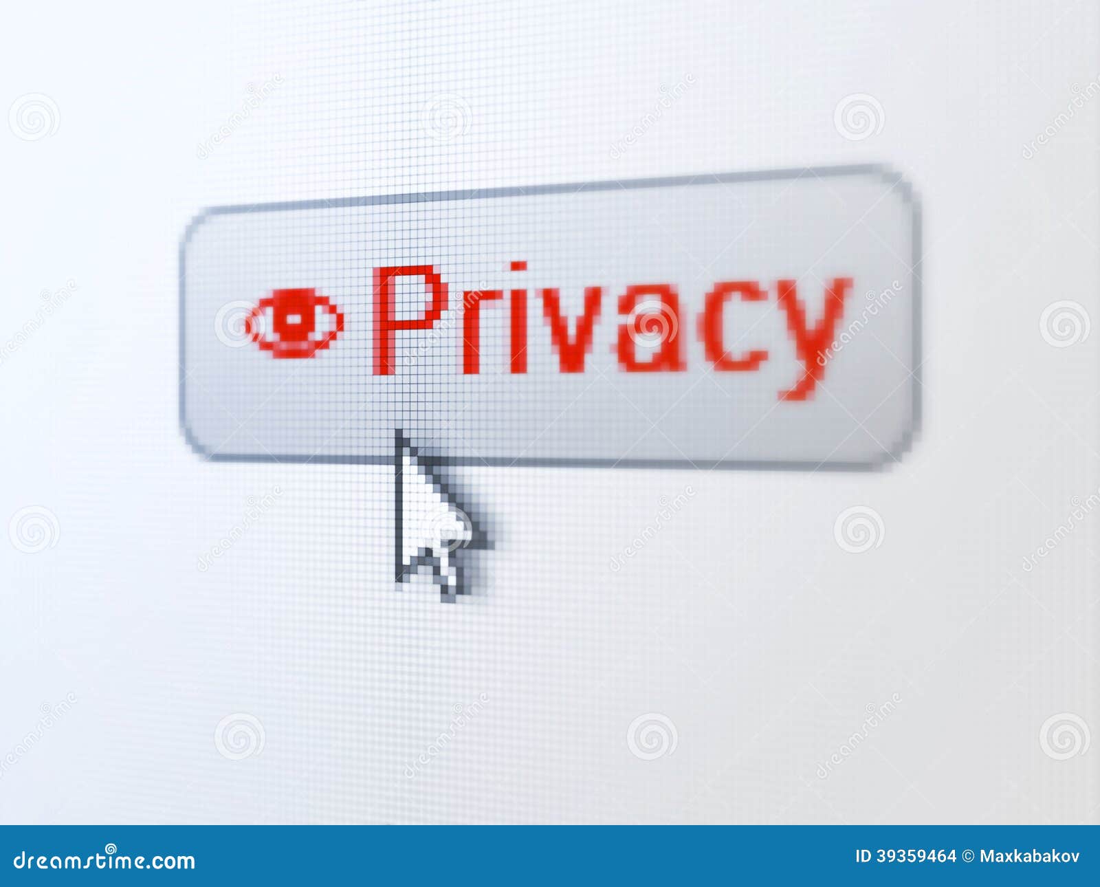 Protection Concept: Privacy and Eye on Digital Button Background Stock ...