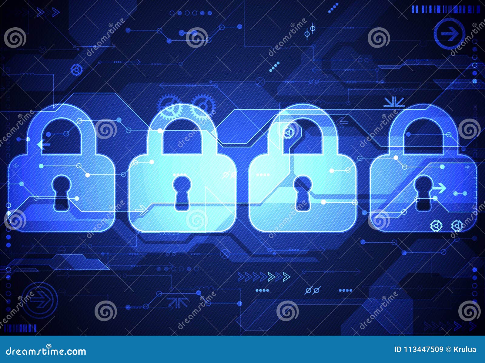 Protection Concept. Protect Mechanism, System Privacy Stock Vector ...