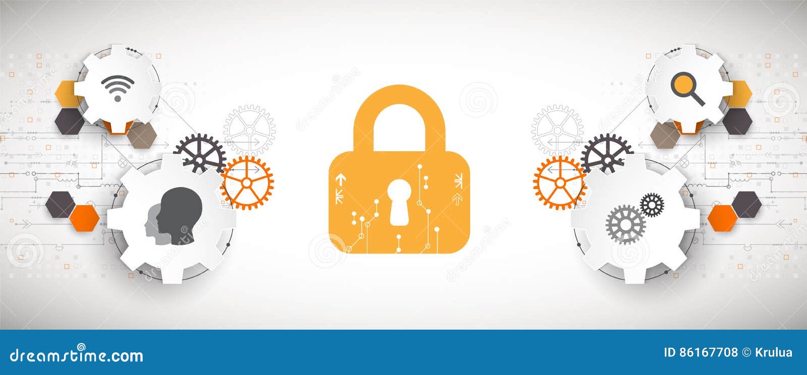 Protection Concept. Security Mechanism, System Privacy Stock Vector ...