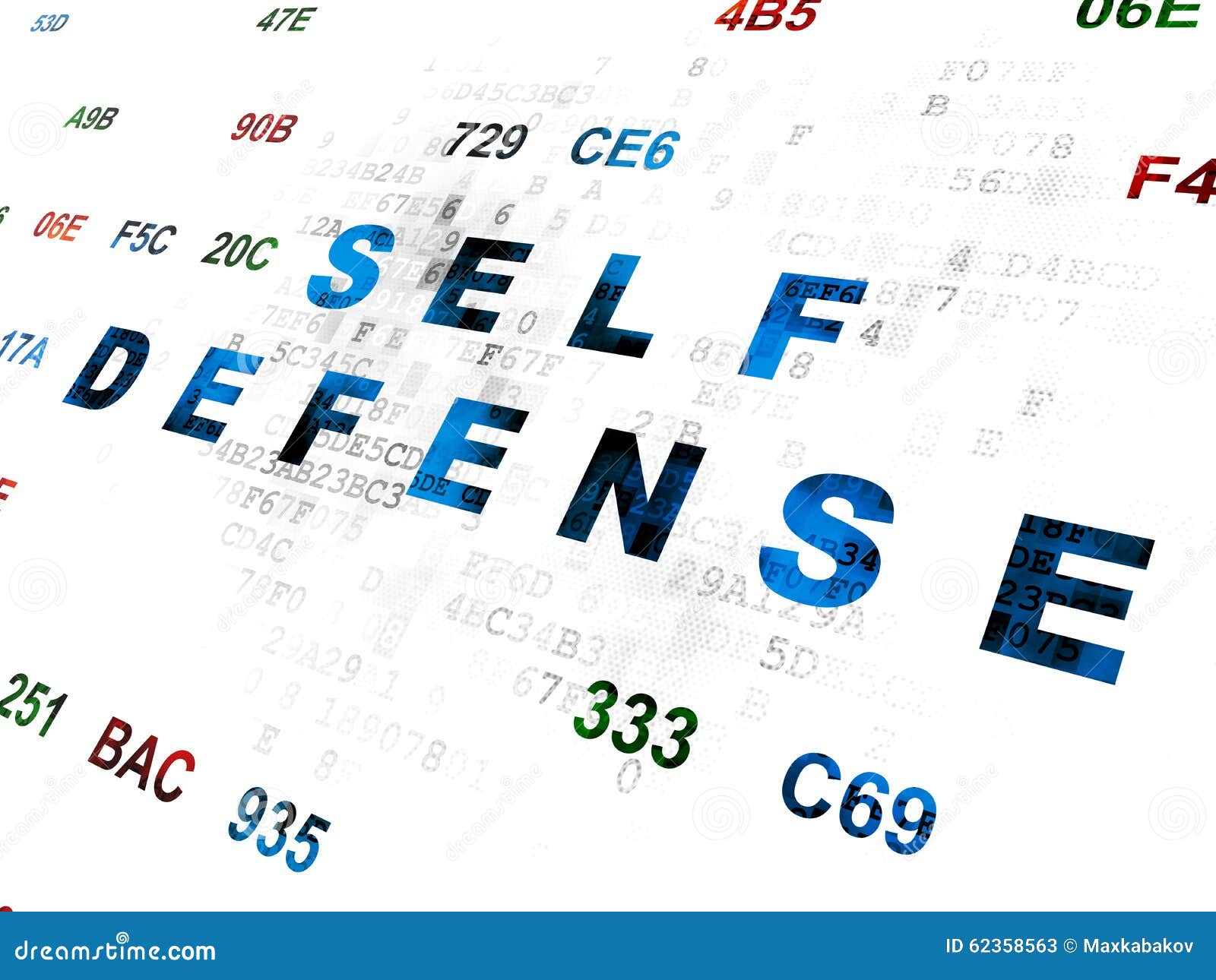 Protection Concept: Self Defense on Digital Stock Illustration ...